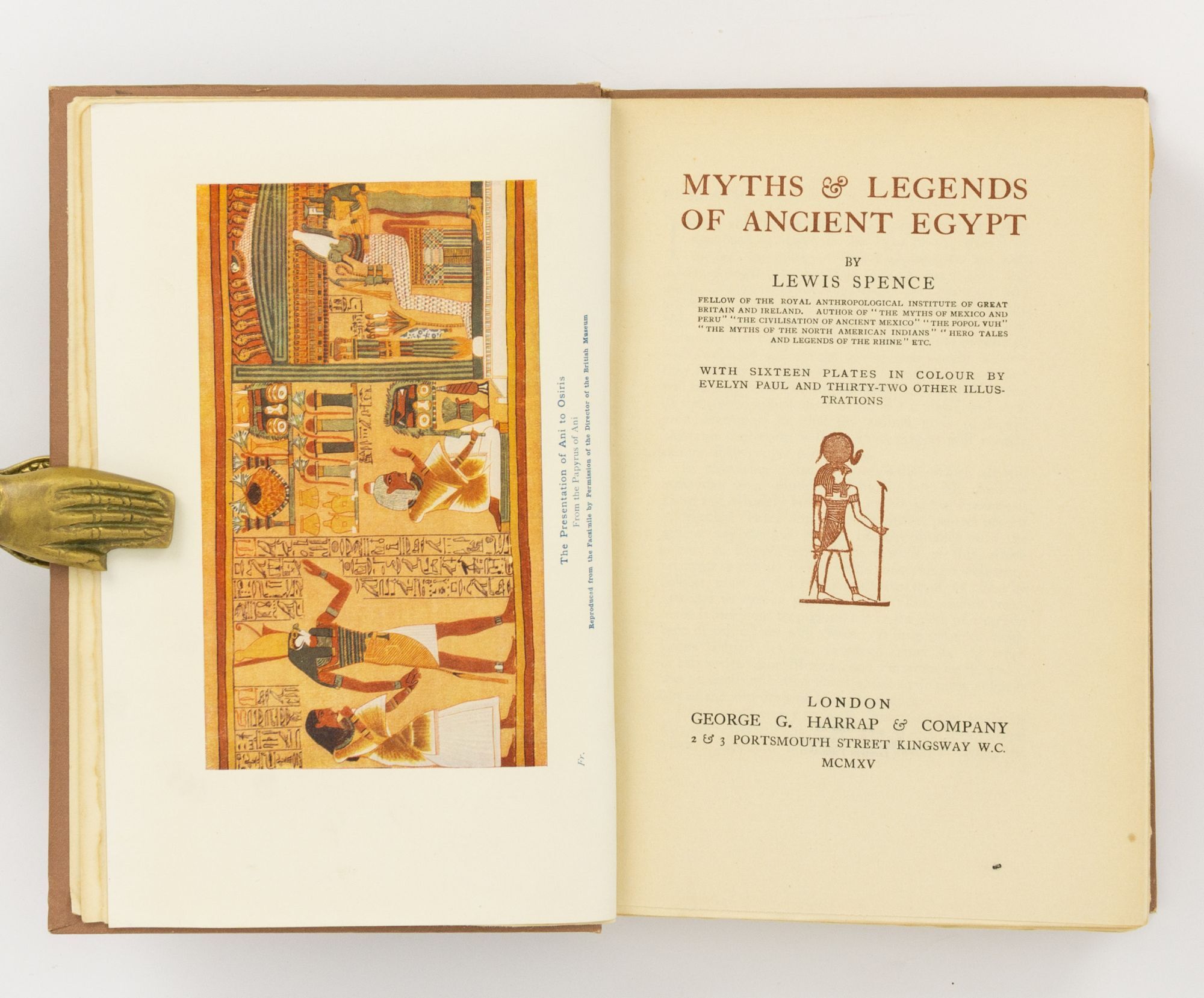 Myths & Legends of Ancient Egypt | Lewis SPENCE | First Edition
